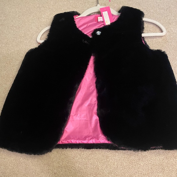 Lilly Pulitzer | Jackets & Coats | Lily Pulitzer Faux Fur Vest With ...